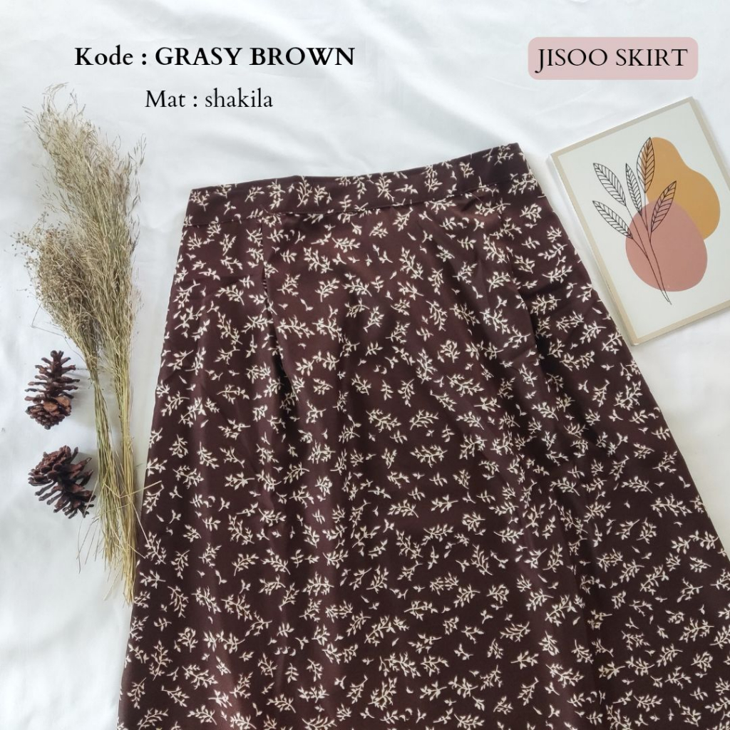 Jual ROK MOTIF BUNGA KOREA / ROK A-LINE PANJANG WANITA / ROK BUNGA ...