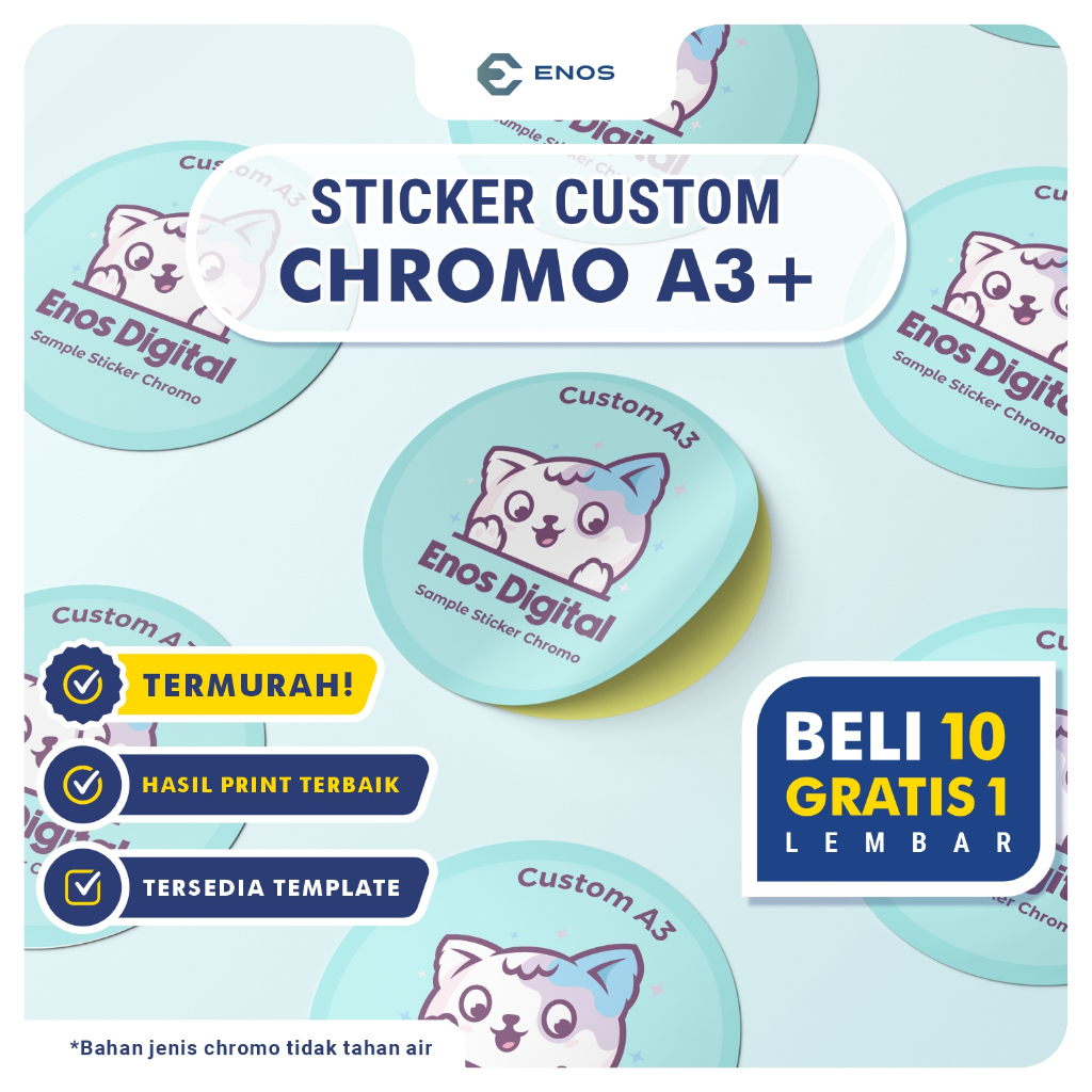 Jual CETAK STIKER / CETAK STICKER CHROMO / STIKER CUSTOM / LABEL BULAT ...
