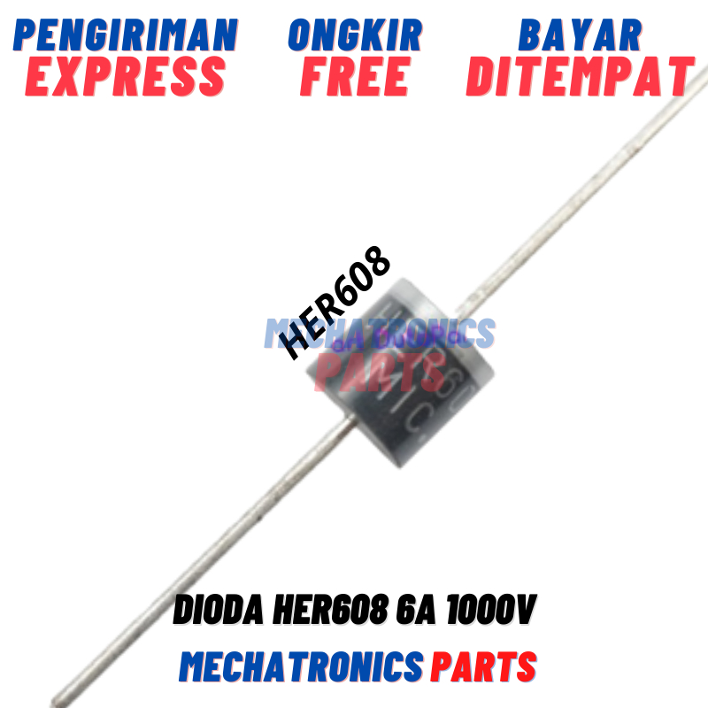 Jual Dioda HER608 6A 1000V Diode HER 608 Ultra Fast Recovery Rectifier | Shopee Indonesia