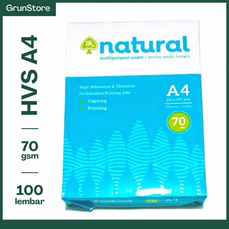 Jual Kertas HVS A4 100 lembar / Kertas HVS Natural A4 | Shopee Indonesia