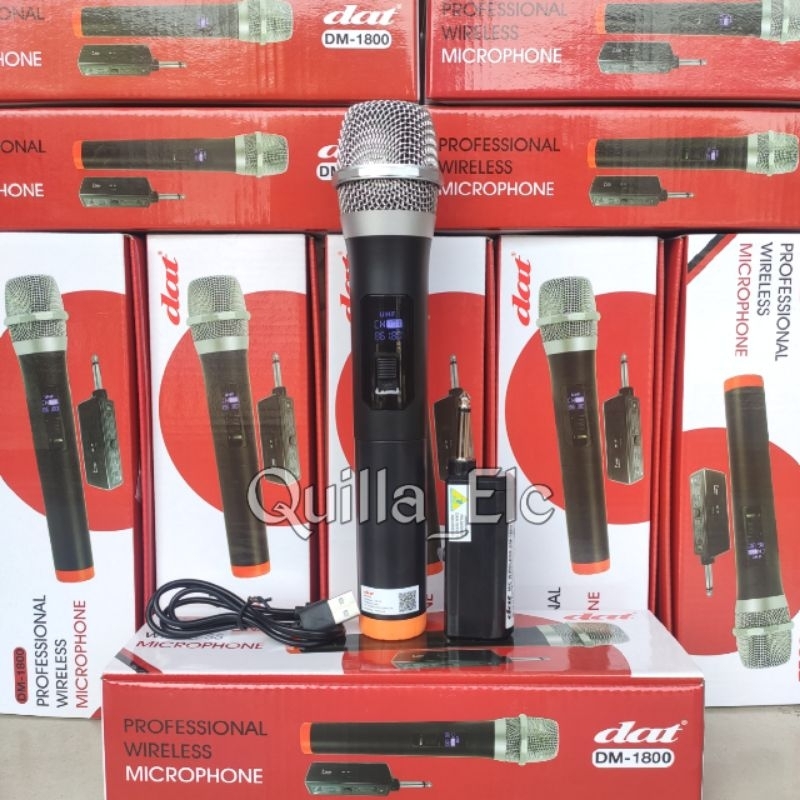 Jual Mic Wireless DAT DM 1800 Original | Shopee Indonesia