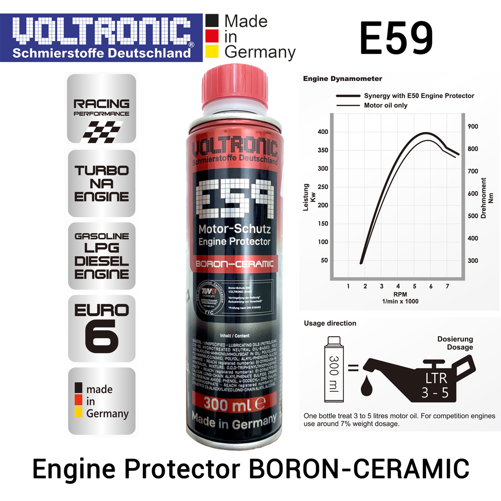 Jual VOLTRONIC E59 - Engine Protector BORON CERAMIC Oil Additive for Racing | Shopee Indonesia