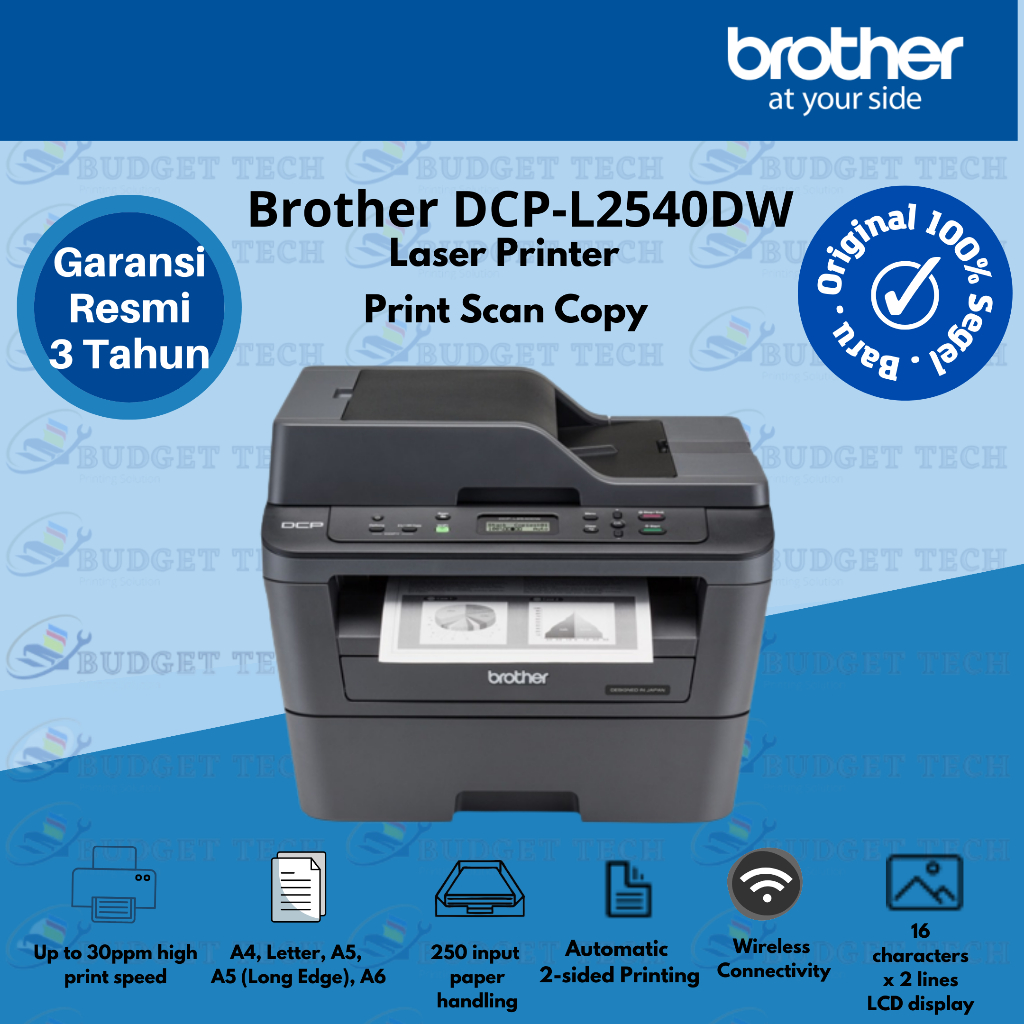 Jual Printer Brother DCP L2540DW L2540-DW Mono Laser Print Scan Copy | Shopee Indonesia
