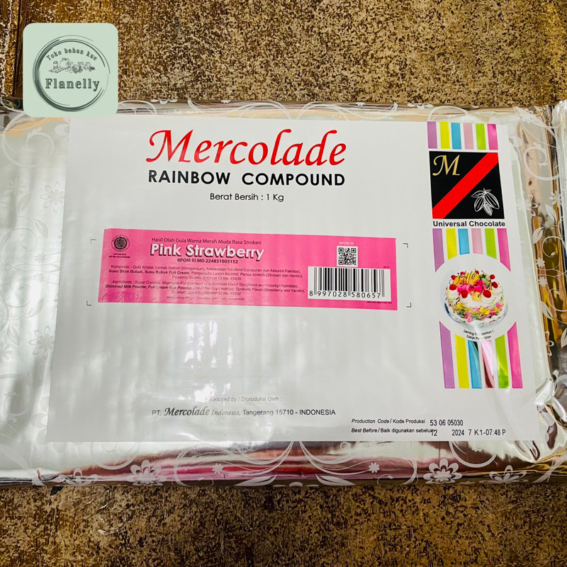 Jual Mercolade Rainbow compound Pink strawberry 1kg | Shopee Indonesia