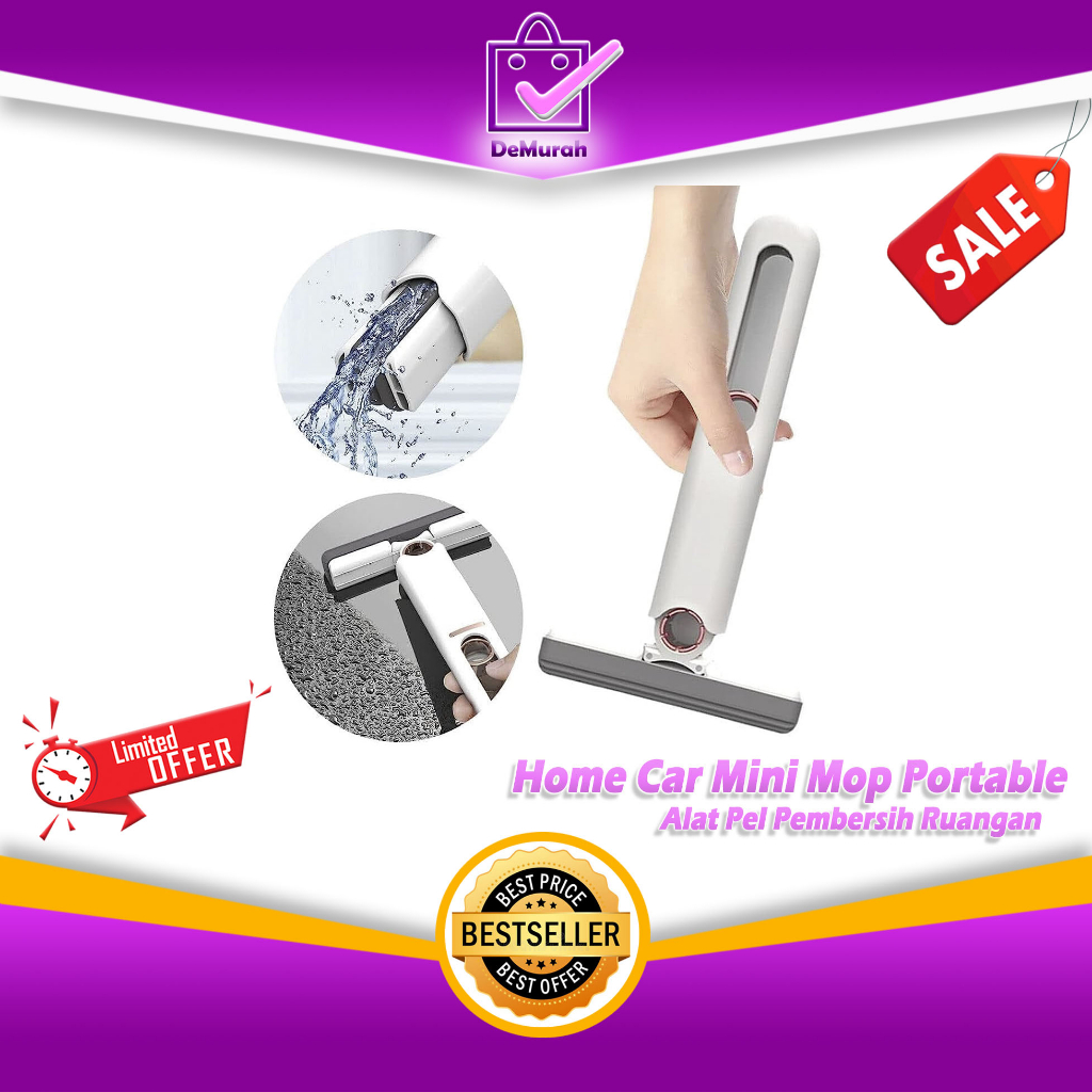 Jual Alat Pel Pembersih Ruangan Home Car Mini Mop Portable Serap Air ...