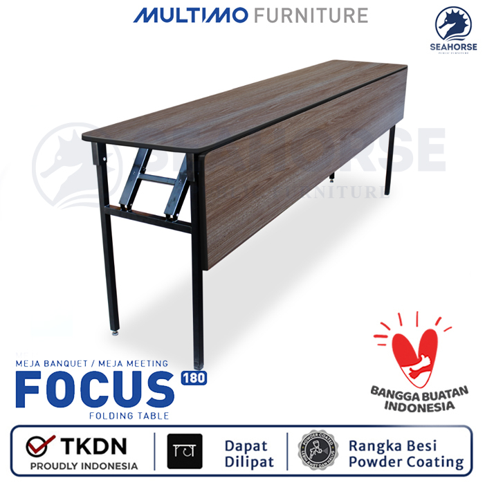 Jual Meja Lipat Meja IBM Meja Rapat Meja Banquet - Seahorse FOCUS 180x45 + tutup Multiplek HPL ...