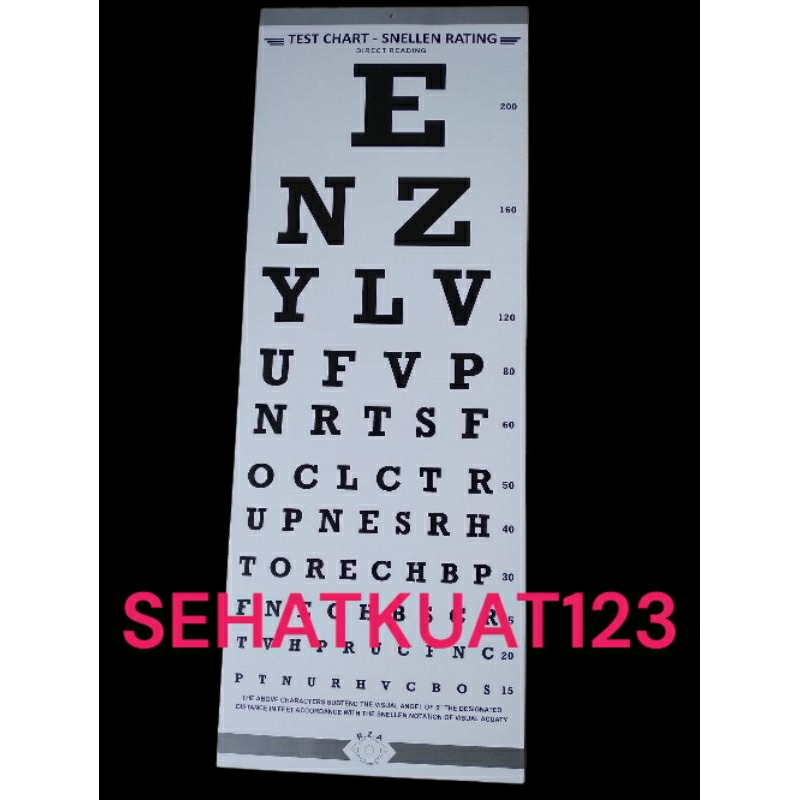 Jual SNELLEN CHART RATING TES KESEHATAN MATA | Shopee Indonesia