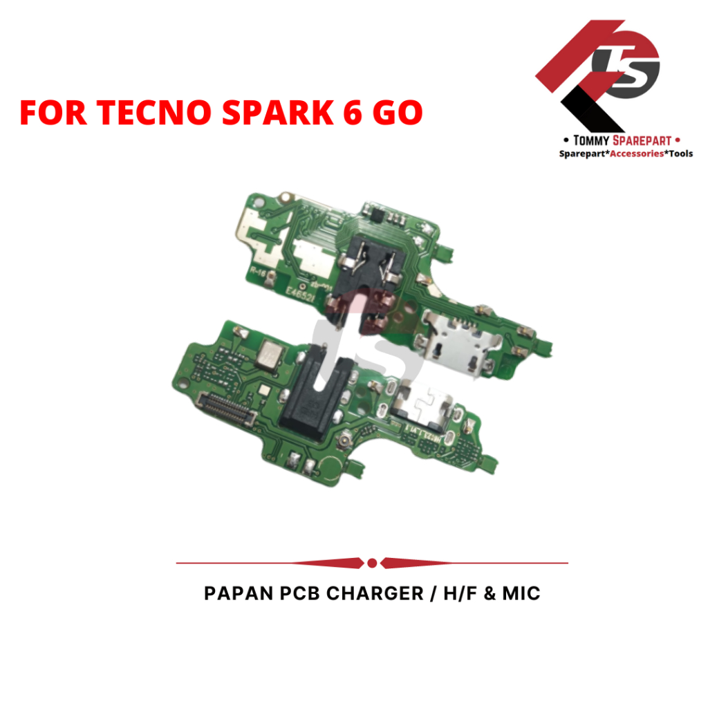 Jual PAPAN PCB CHARGER TECNO SPARK 6 GO + MIC + HEADSET ORIGINAL ...