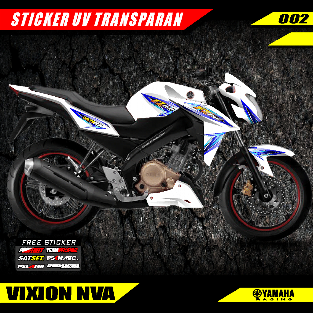 Jual STICKER STRIPING TRANSPARAN YAMAHA VIXION NVA VARIASI LIST MOTOR DESAIN MINIMALIS MIXRO 002 ...