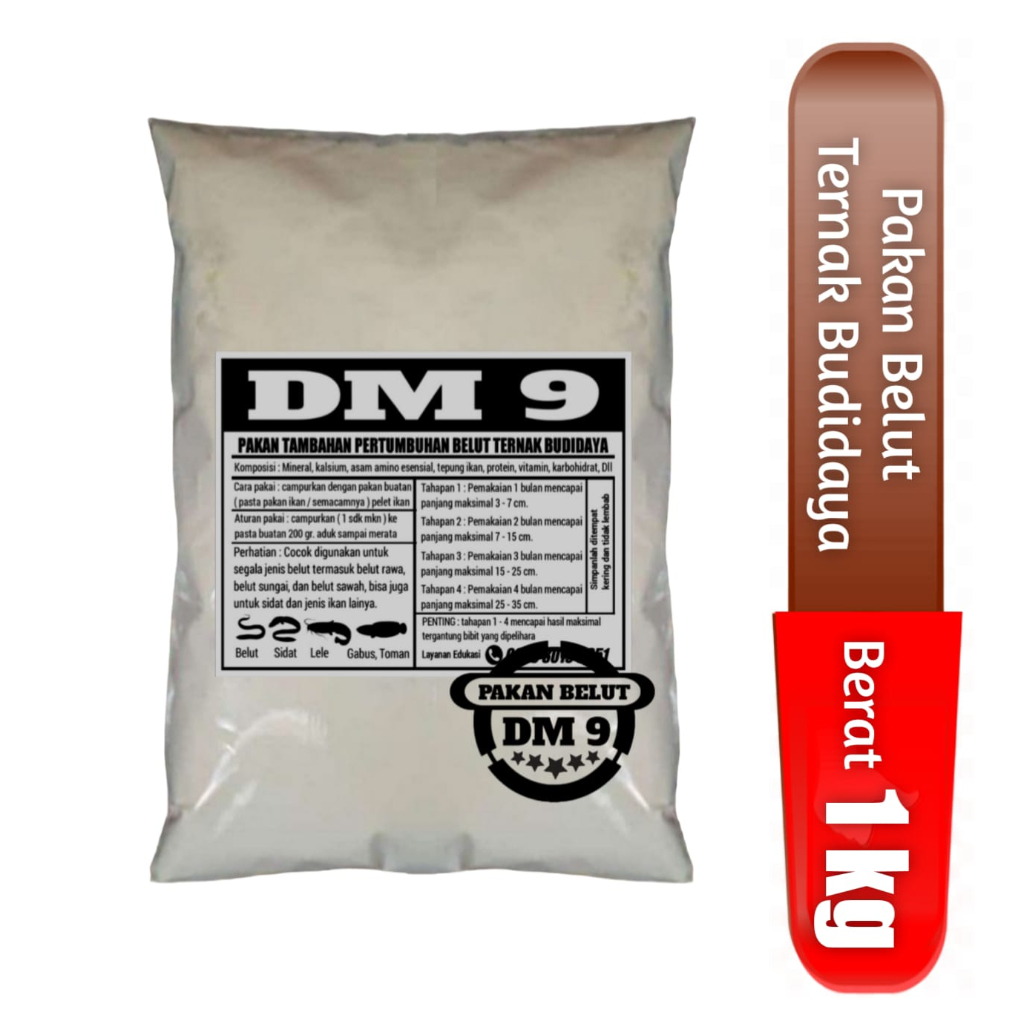 Jual pakan belut sawah ternak budidaya DM 9 FULL PROTEIN | Shopee Indonesia