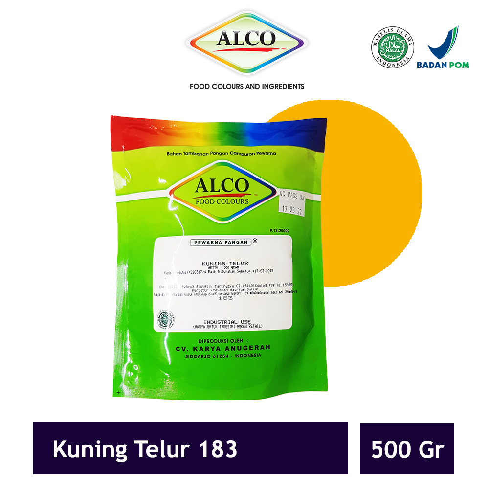Jual Pewarna Makanan Kue Bubuk ALCO 500 gr Mixing Colour Warna Merah ...