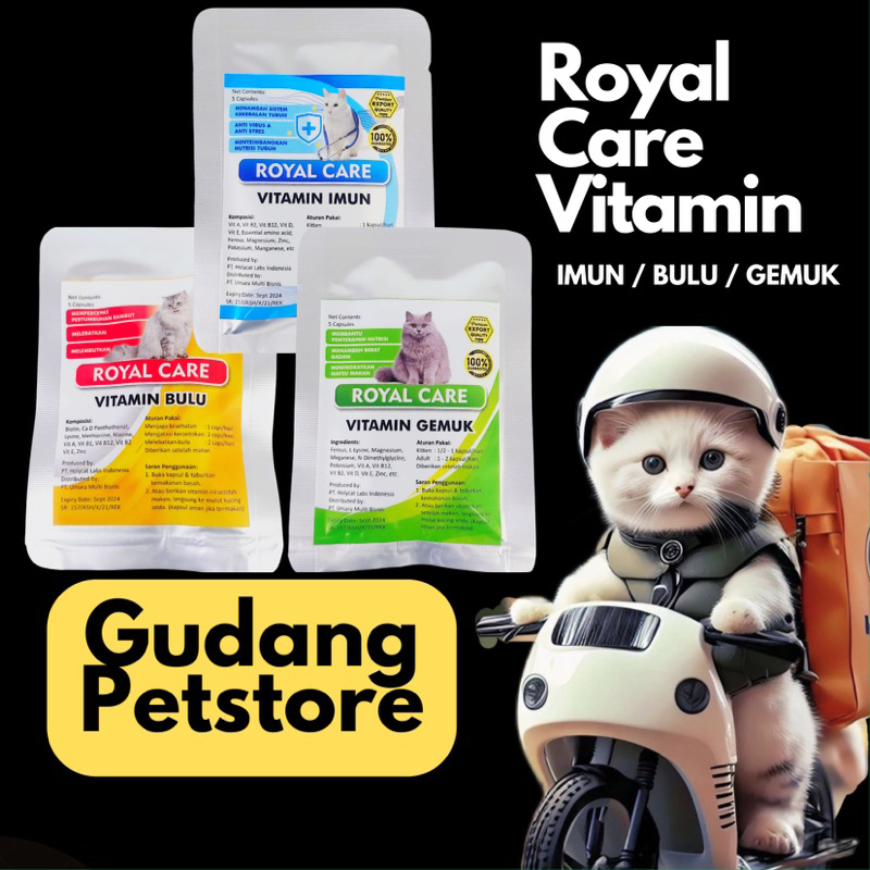 Jual ROYAL CARE VITAMIN Kucing Vitamin Bulu / Vitamin Gemuk / Vitamin ...