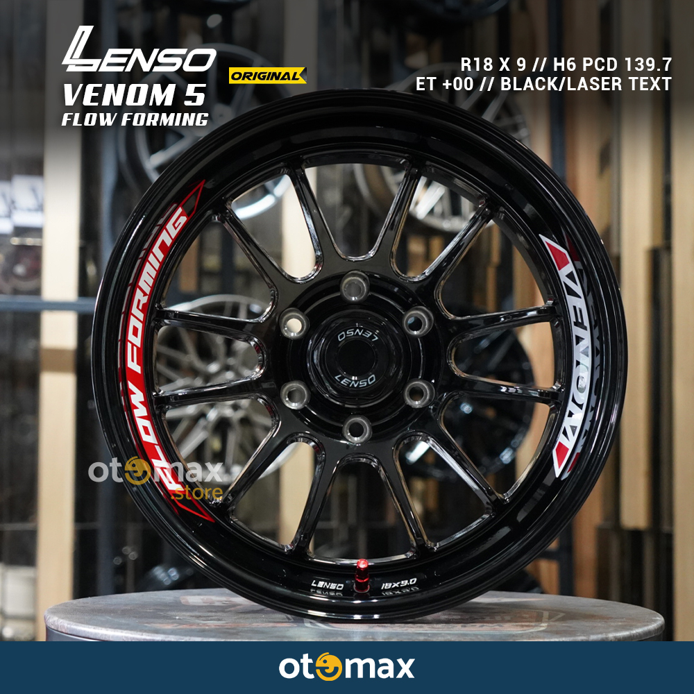 Jual Velg Mobil Lenso Venom 5 Ring 18 Black Laser Text | Shopee Indonesia