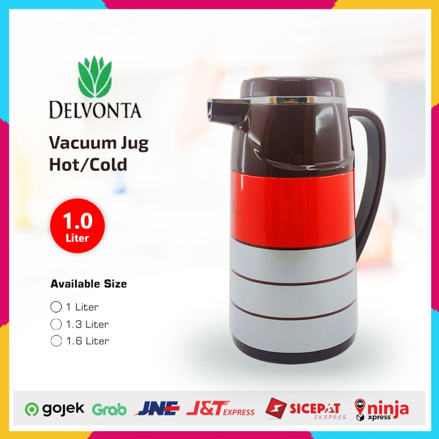 Jual Termos air panas Delvonta vacuum jug PC 1 liter / 1,3 liter / 1,5 ...