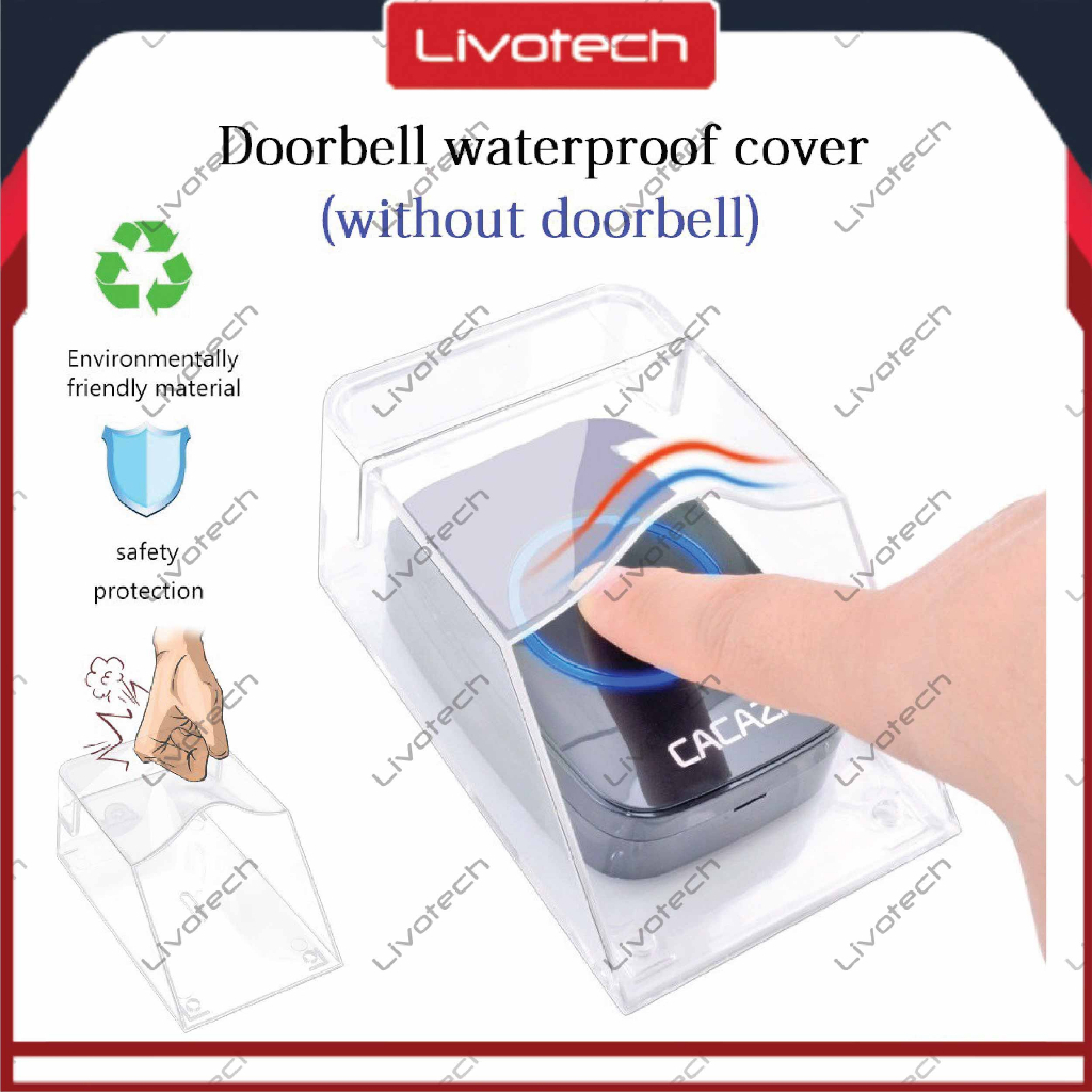 Jual Pelindung Hujan Door Bell Pintu Rumah Wireless Rain Cover Doorbell ...