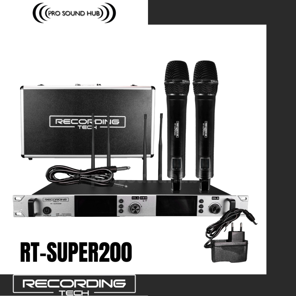 Jual Recording Tech RT-SUPER200 Mic Wireless Microphone Pegang Genggam ...