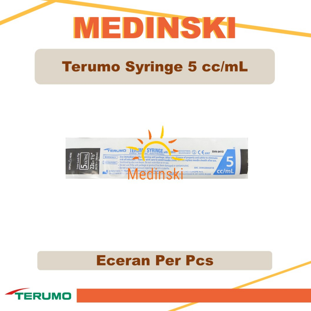 Jual Spuit Terumo 5cc 5ml Eceran Satuan Ecer Per Pcs | Shopee Indonesia