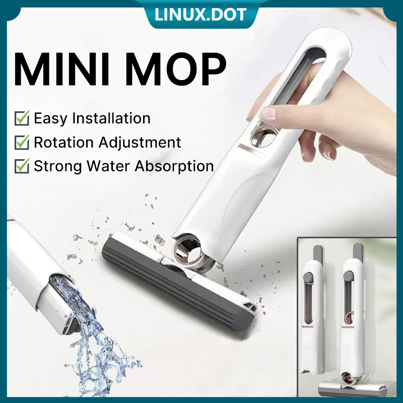 Jual Mini Mop Portable Small Mops Squeeze Mop Household Lazy Hand-free ...