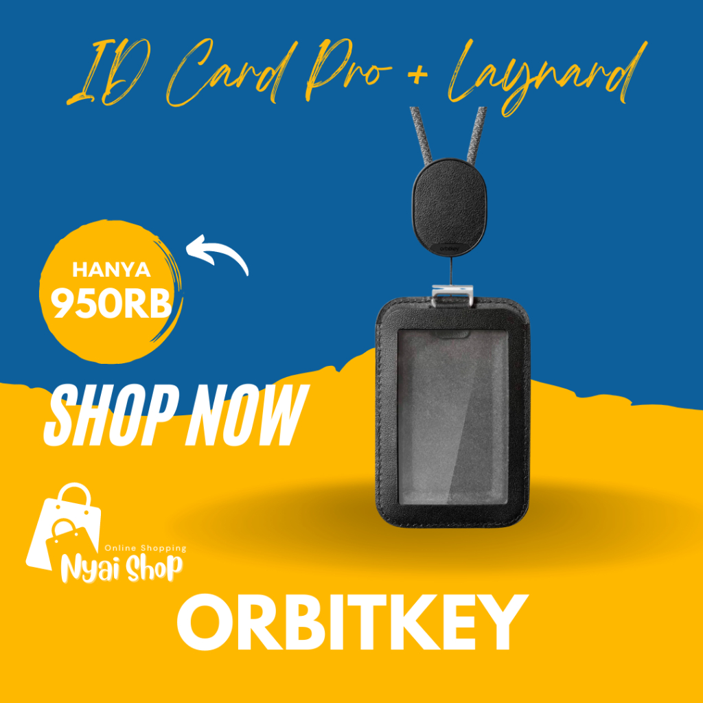 Jual Orbitkey ID Card Holder Pro + Lanyard (Black) | Shopee Indonesia