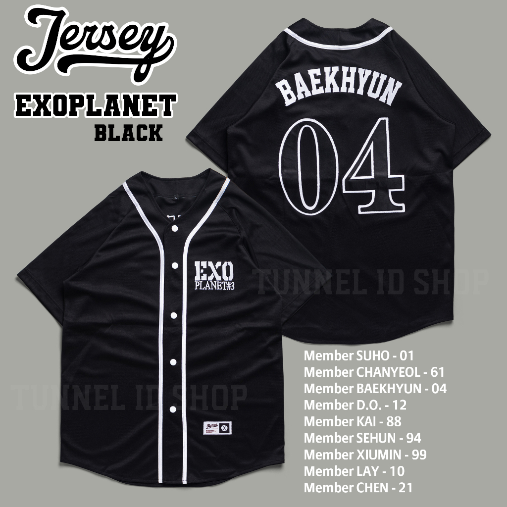 Jual Jersey Baseball EXOPLANET Custom PREMIUM Black | Shopee Indonesia