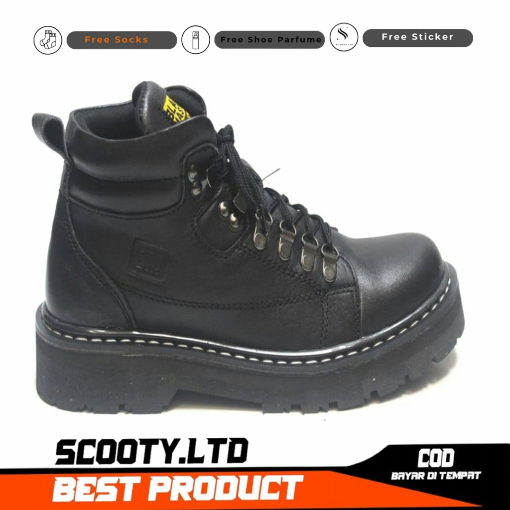 Jual Scooty Official - Rockers Full Black - Sepatu Boots Pria Loafers ...