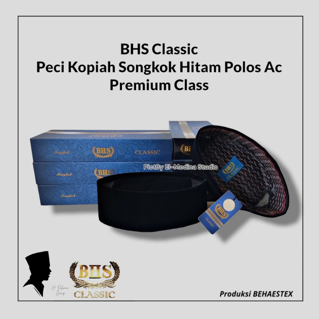 Jual Peci Hitam BHS Classik Kopiah Beludru Super Halus Songkok Nasional ...