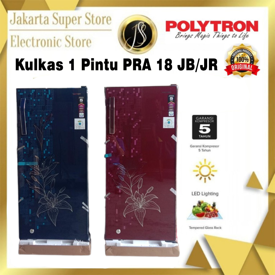 Jual KULKAS 1 PINTU POLYTRON PRA 18 JB / 18 JR | Shopee Indonesia