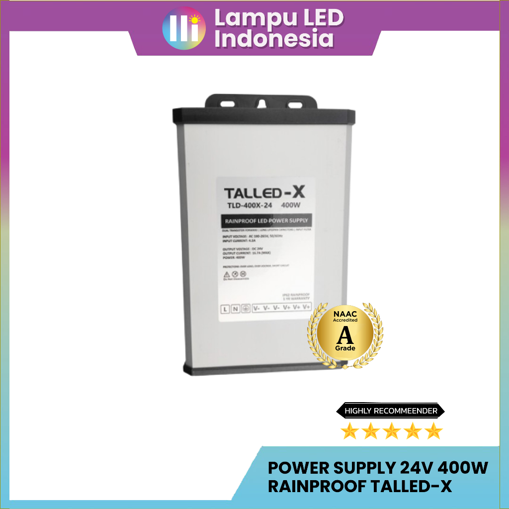 Jual POWER SUPPLY 24V 400W RAINPROOF TALLED-X GARANSI 1 TAHUN | Shopee ...