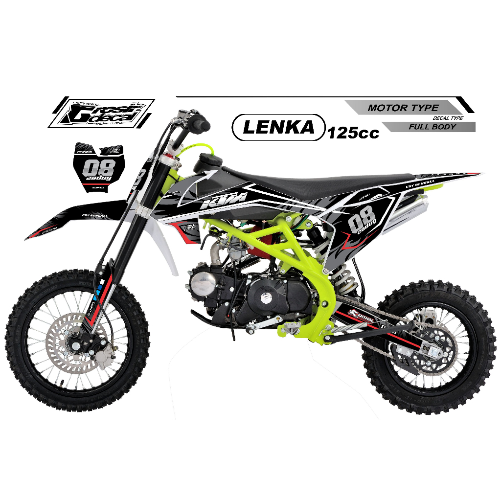 Jual Stiker Striping Trail Mini LENKA 125cc Full Body Stiker Striping ...