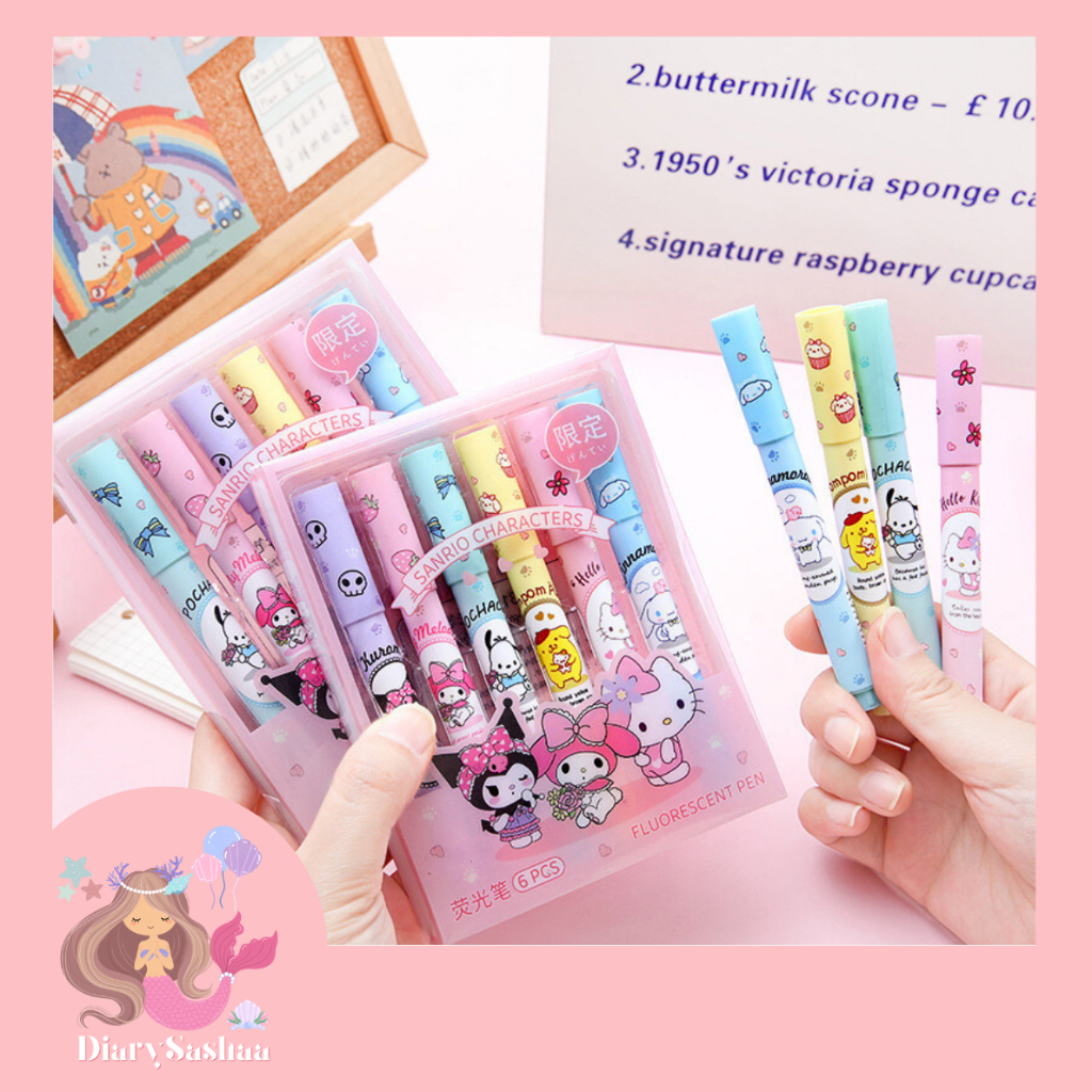 Jual Diarysashaa~Stabilo Sanrio Spidol Aesthetic Warna Warni Karakter ...