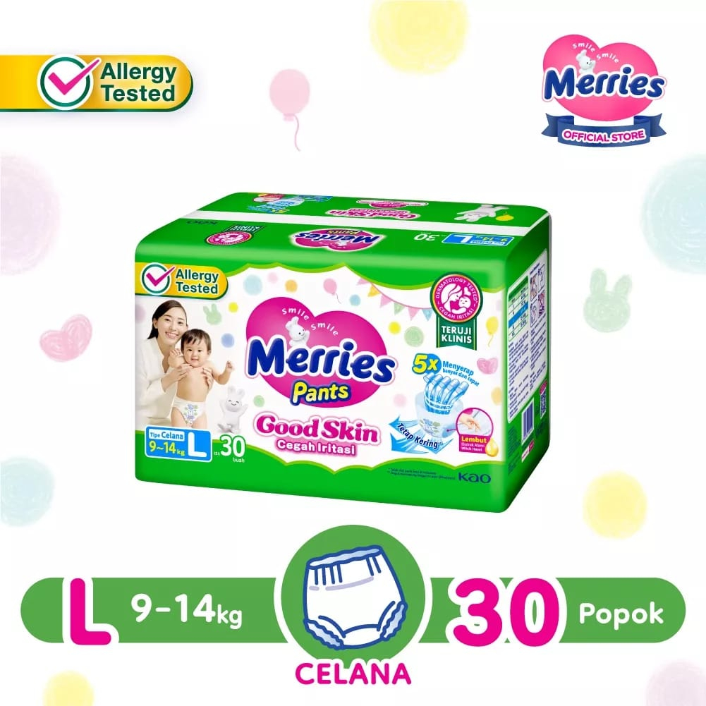 Jual Merries Pants Good Skin Popok Celana S40 / M34 / L30 / XL26 ...