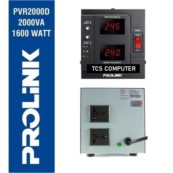 Jual Stabilizer Prolink PVR2000D PVR2000 2000VA Stabiliser AVR ...