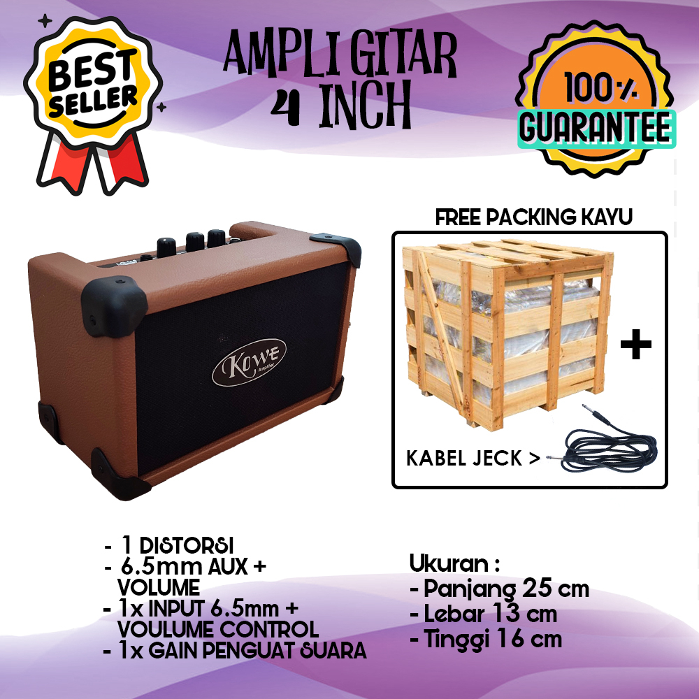 Jual Ampli Gitar Mini 4 Inch Original Merk Kowe | Shopee Indonesia