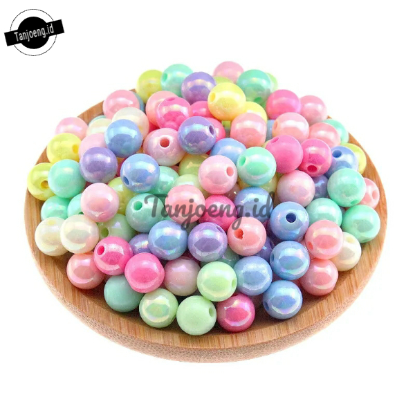 Jual Manik Susu Glossy Mote Pastel Bulat Premium | Shopee Indonesia