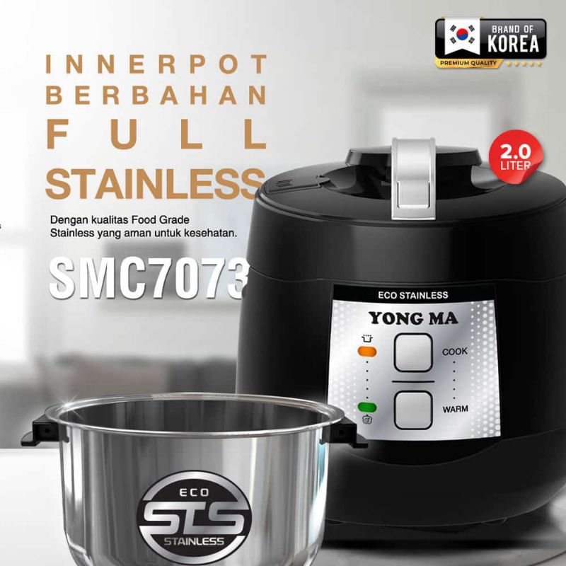Jual Magic com YONGMA stainless/Rice cooker Yong ma 2Liter SMC-4053/ ...