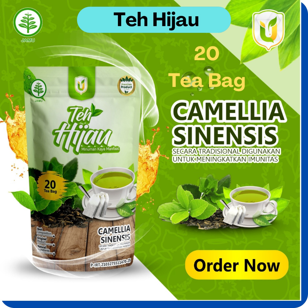 Jual Usybah Teh Hijau 20 kantung teh celup | Shopee Indonesia