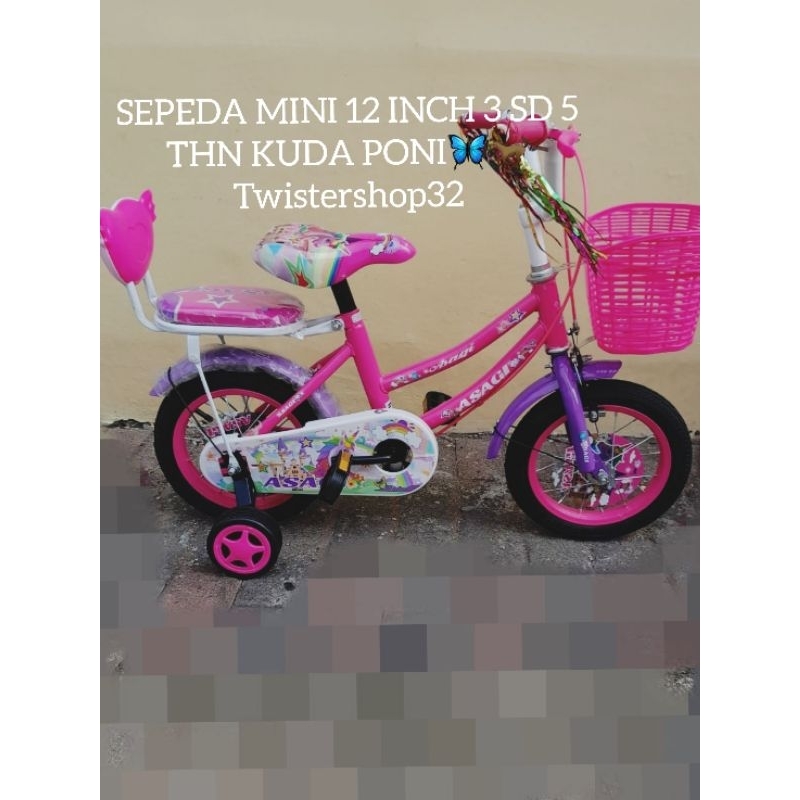 Jual Sepeda Mini 12"inch UNICORN PONY Character SESUAI DIPAJANG untuk ...