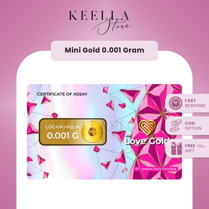 Jual Lovegold Love gold emas mini logam mulia minigold microgram ...