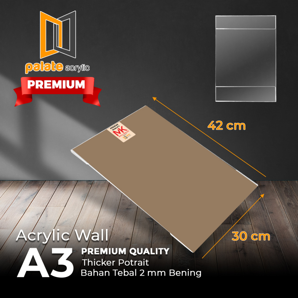 Jual AKRILIK WALL A3 / ACRYLIC THICKER/ AKRILIK DINDING BROSUR A3 ...