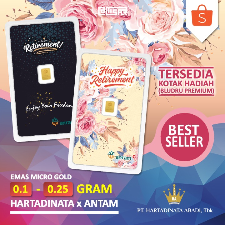 Jual LM Logam Mulia Emas Hartadinata x Antam 0.1 - 0.25 gram 0,1 - 0,25 ...