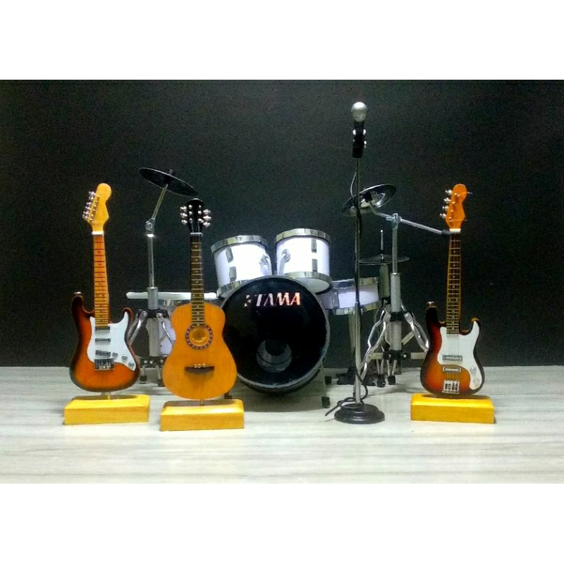 Jual MINIATUR ALAT MUSIK LENGKAP MINI KONSER AKUSTIK | Shopee Indonesia