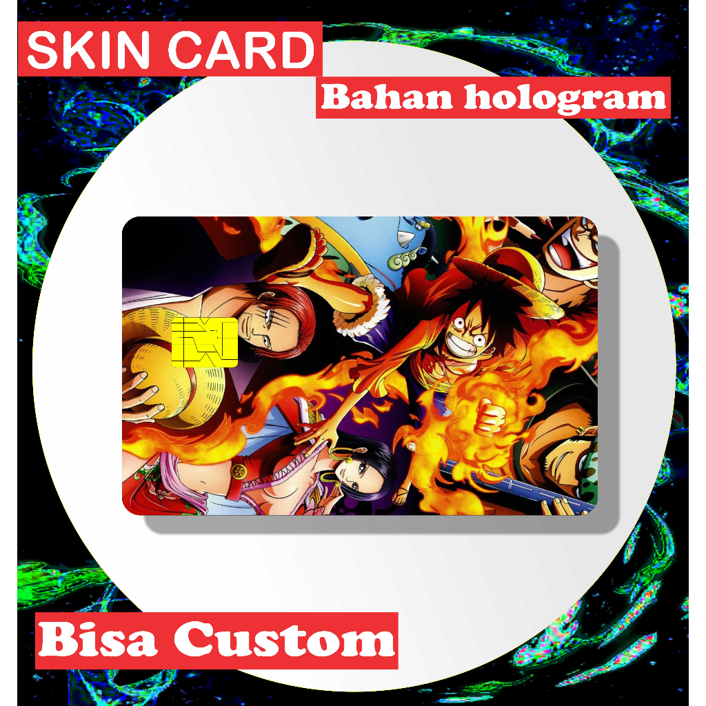 Jual Stiker Sticker Kartu Atm motif One Peace Special hologram Etoll ...
