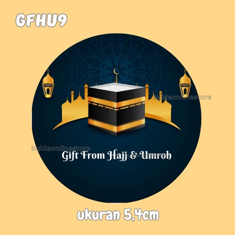 Jual Sticker stiker label Gift From Hajj & Umroh Hangtag dekorasi ...