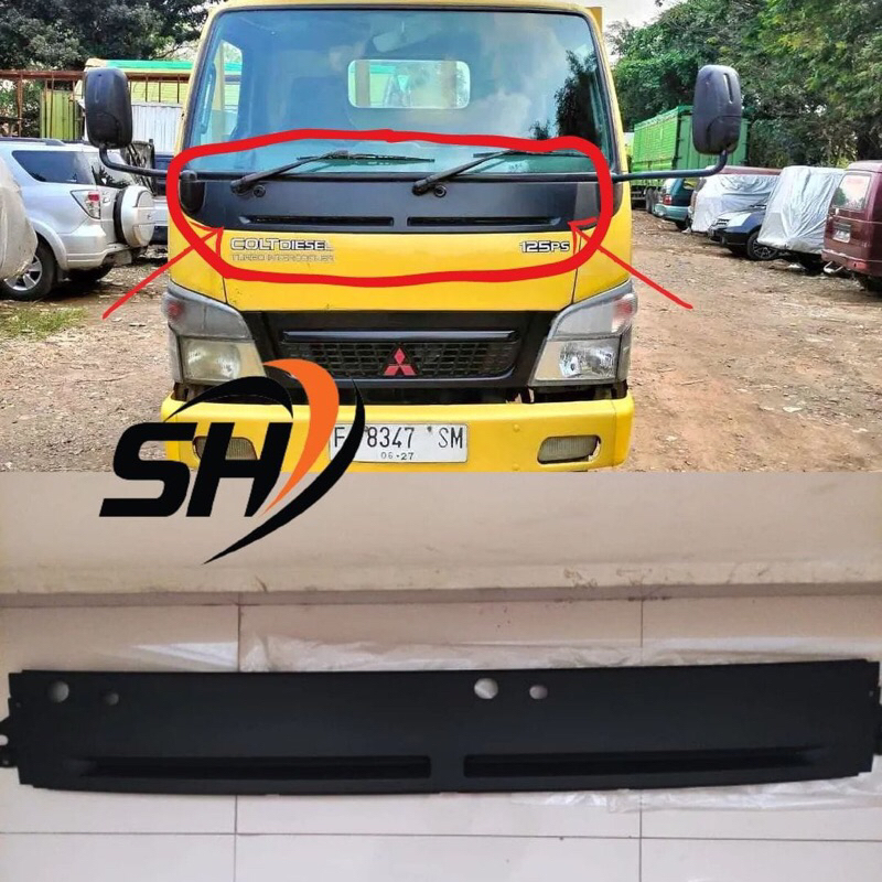 Jual Garnish Panel Depan/ Cover Front Tengah Canter 110PS/ 125PS ORI ...