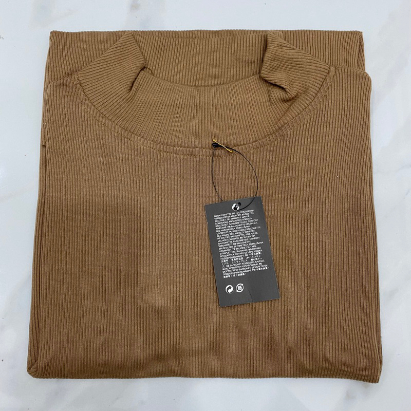 Jual REYA TOP RAJUT KAOS RIB LEHER TINGGI INNER KNIT TURTLENECK BLOUSE ...