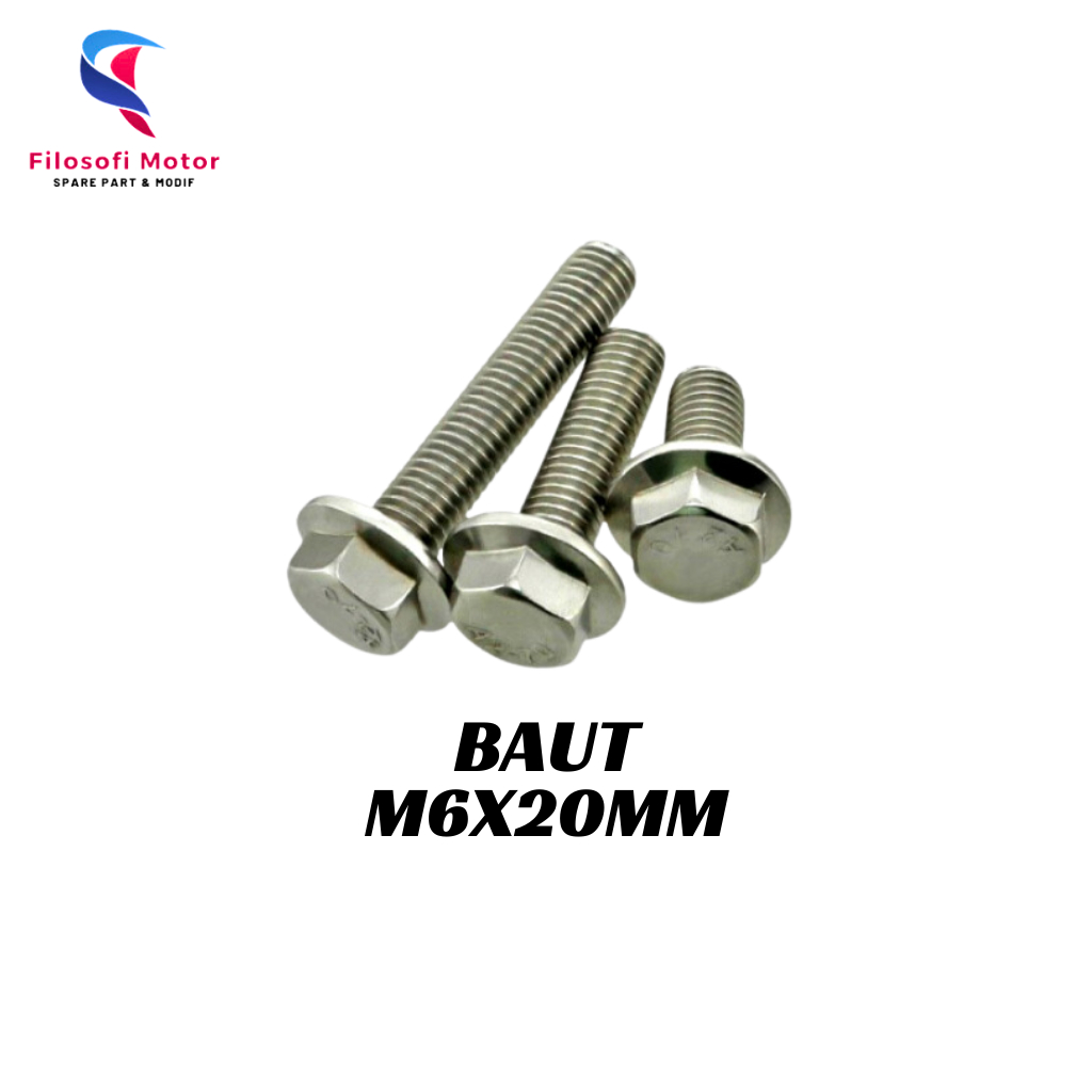 Jual baut m6 x 20 mm | Shopee Indonesia