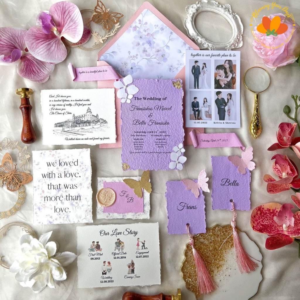 Jual calligraphy wedding keepsake vow wedding stationery undangan ...