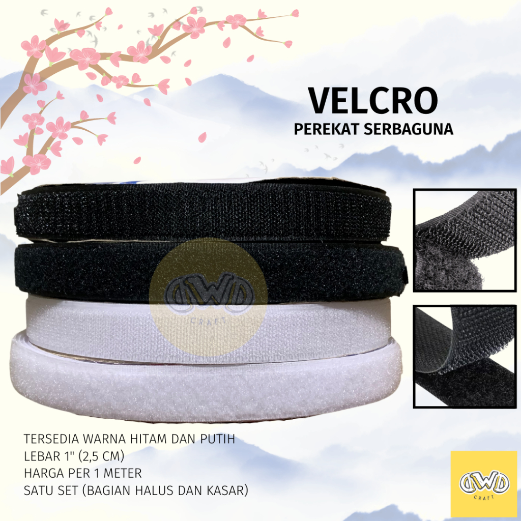 Jual Velcro Magic Tape Per Meter / Perekat Serbaguna 1 inch (2,5 cm) | Shopee Indonesia