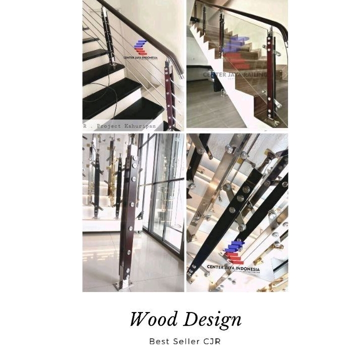 Jual Railing Kayu Minimalis Model Kaca Dan Jari2 | Shopee Indonesia
