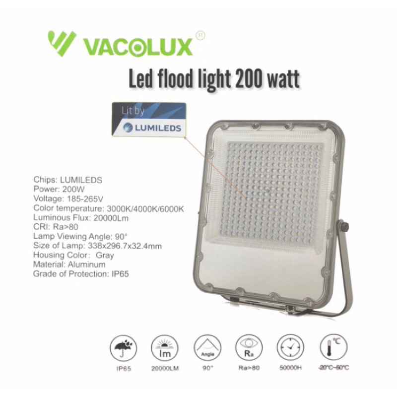 Jual Lampu sorot Floodlight Outdoor/Vacolux Lampu sorot LED 200wat ...